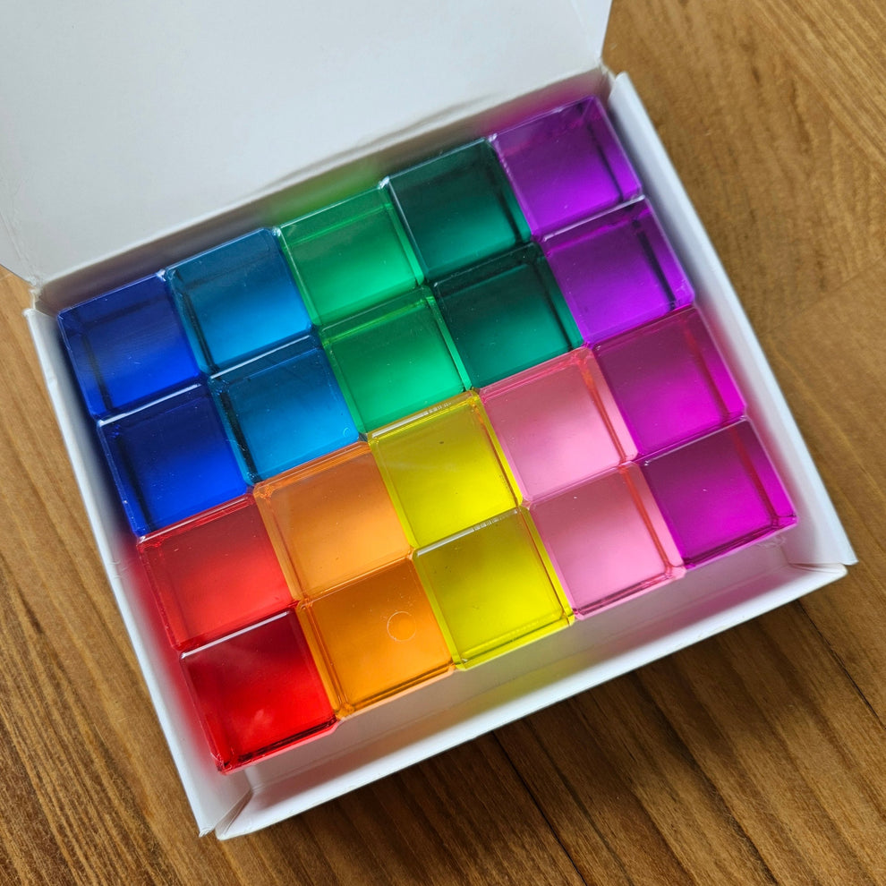 20 Lucite Cube Blocks – Playful Little Hearts